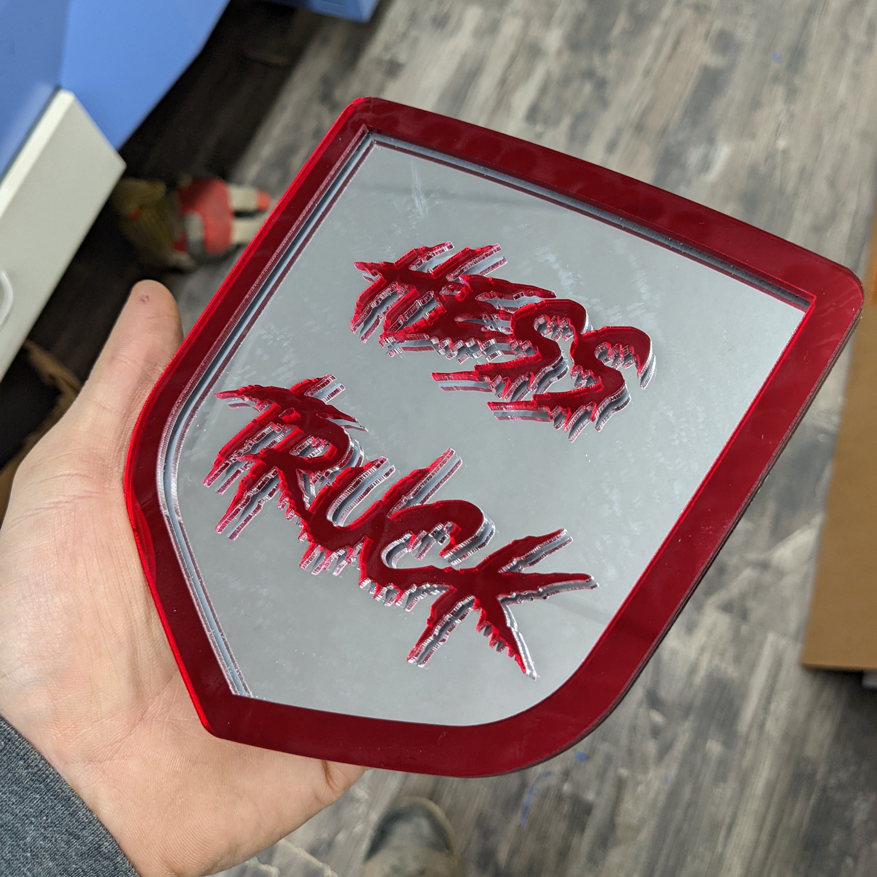Custom Text Ram Shield Badge - Fits 2009-2012 Dodge® Ram® Grille -1500
