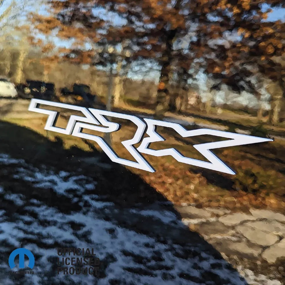 TRX® Door/Tailgate Badge - Adhesive Tape Mounting - White - Officially